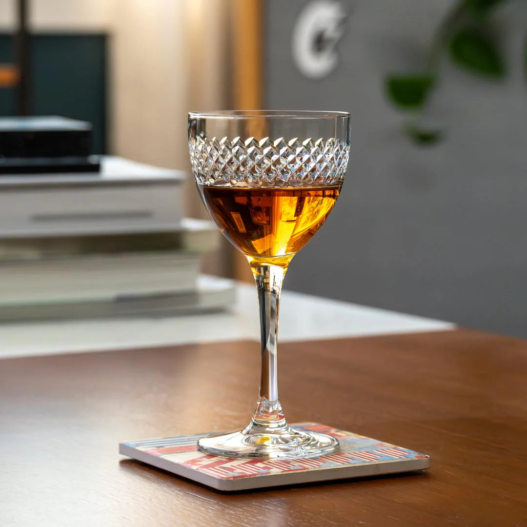 Diamond Nic & Nora Cocktail Glasses | 5 oz | Made in USA – Fish On ...