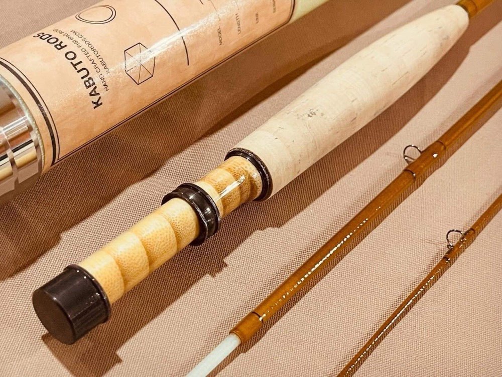 Kabuto 7' 6" 4wt 3pc Brown / Natural Bamboo - Fish On! Custom Rods