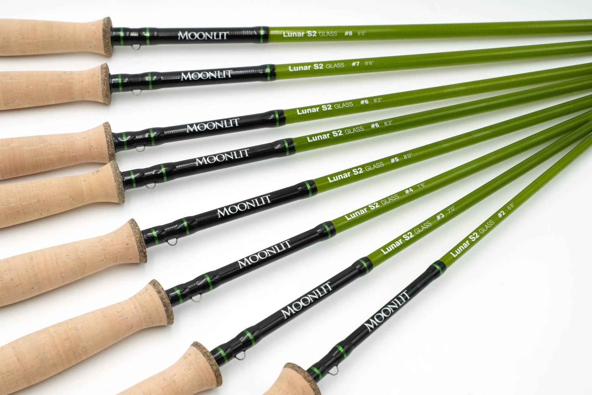 Moonlit Lunar S-GLASS Fiberglass Fly Rod series - Fish On! Custom Rods