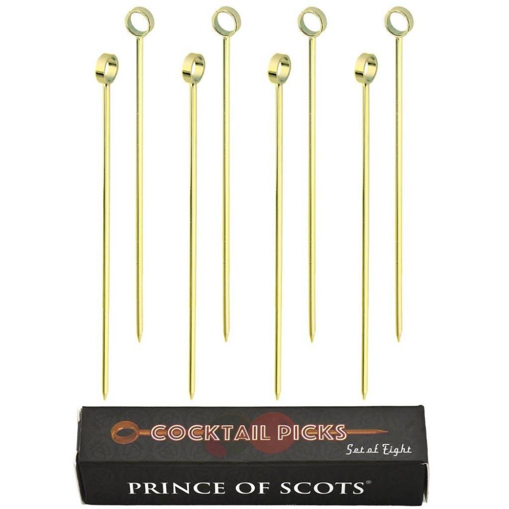 Prince of Scots 8 Pack Professional XL Cocktail Picks - Gold - Fish On ...